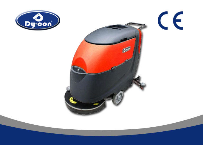 Light Gray Color Compact Floor Scrubber Machine With 20 Inch Malish Brush