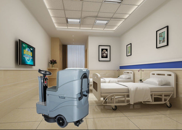 Gray Driving Type Hardwood Floor Cleaning Machine Suit For Hospital ...