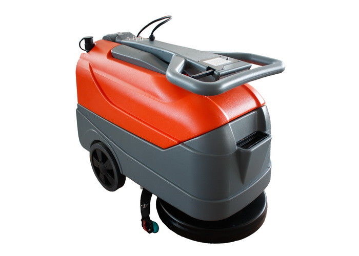Eco Friendly Floor Scrubber Dryer Machine With Brush / USA Rubber Blade