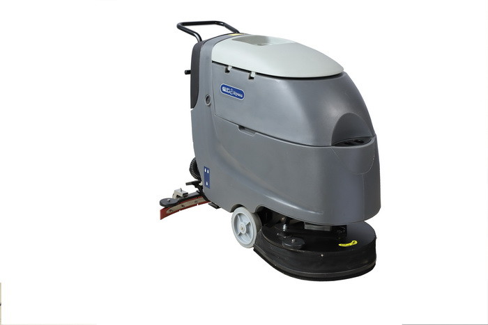 CE Grey Battery Operated Walk Behind Floor Cleaner With Rubber