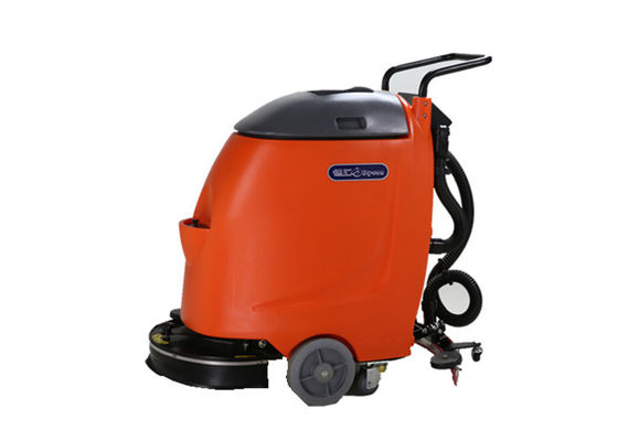 Hand Held Compact Floor Scrubber Machine Plastic Metrial 17 Inch Grey Color